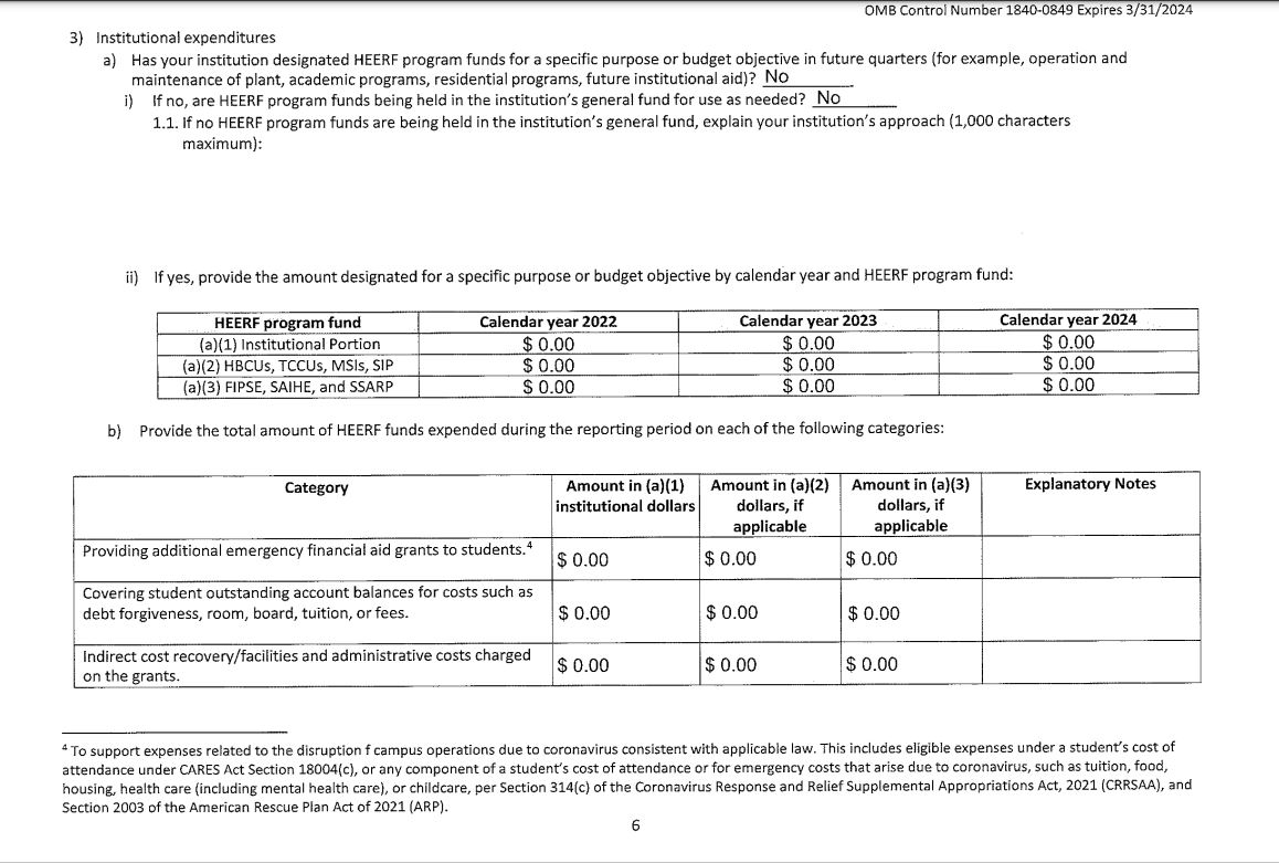 Quarterly Budget And Expenditure Reporting For HEERF I II And III Quarterly Budget And Expenditure Reporting For HEERF I II And III